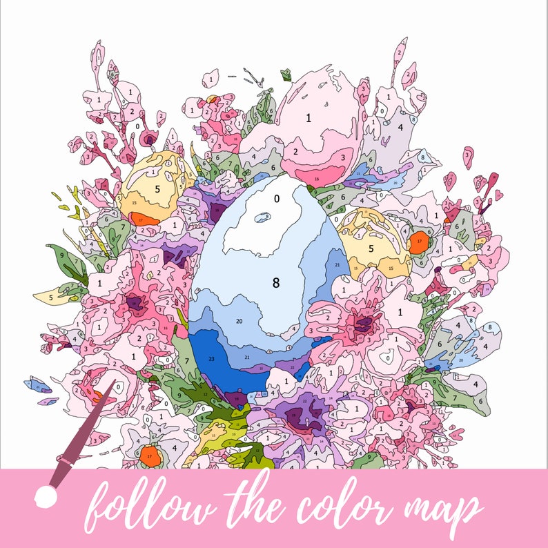Color by Number for Adult, Paint by Number Printable,easter Decoration ...