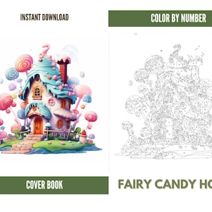 Bundle 10 Fairy House,color by Number for Adult, Paint by Number ...