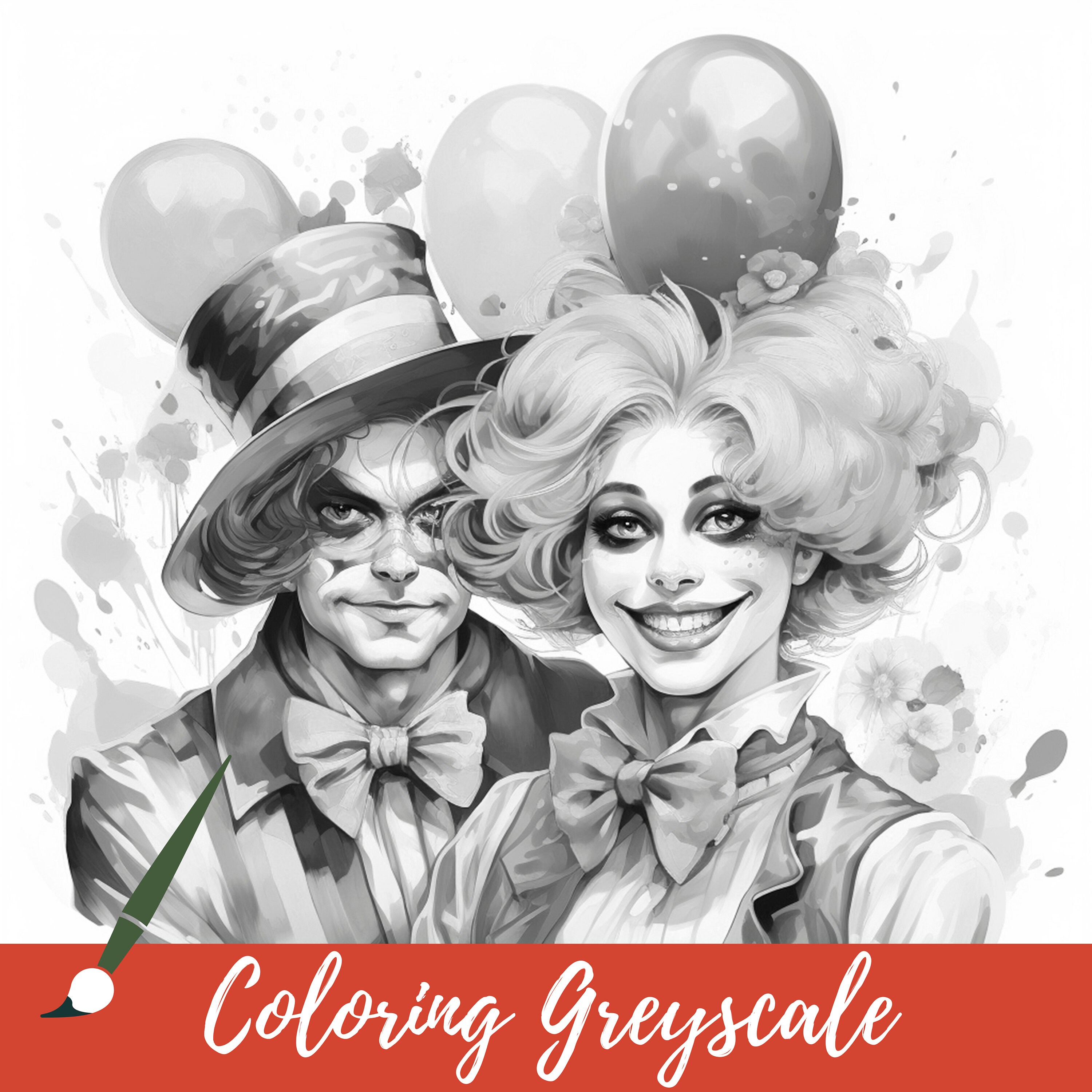 Color by Number for Adult,paint by Number Printable,beautiful Clown ...