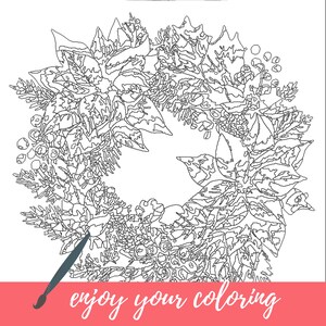 Color by Number for Adult, Paint by Number Printable, Christmas Wreath ...