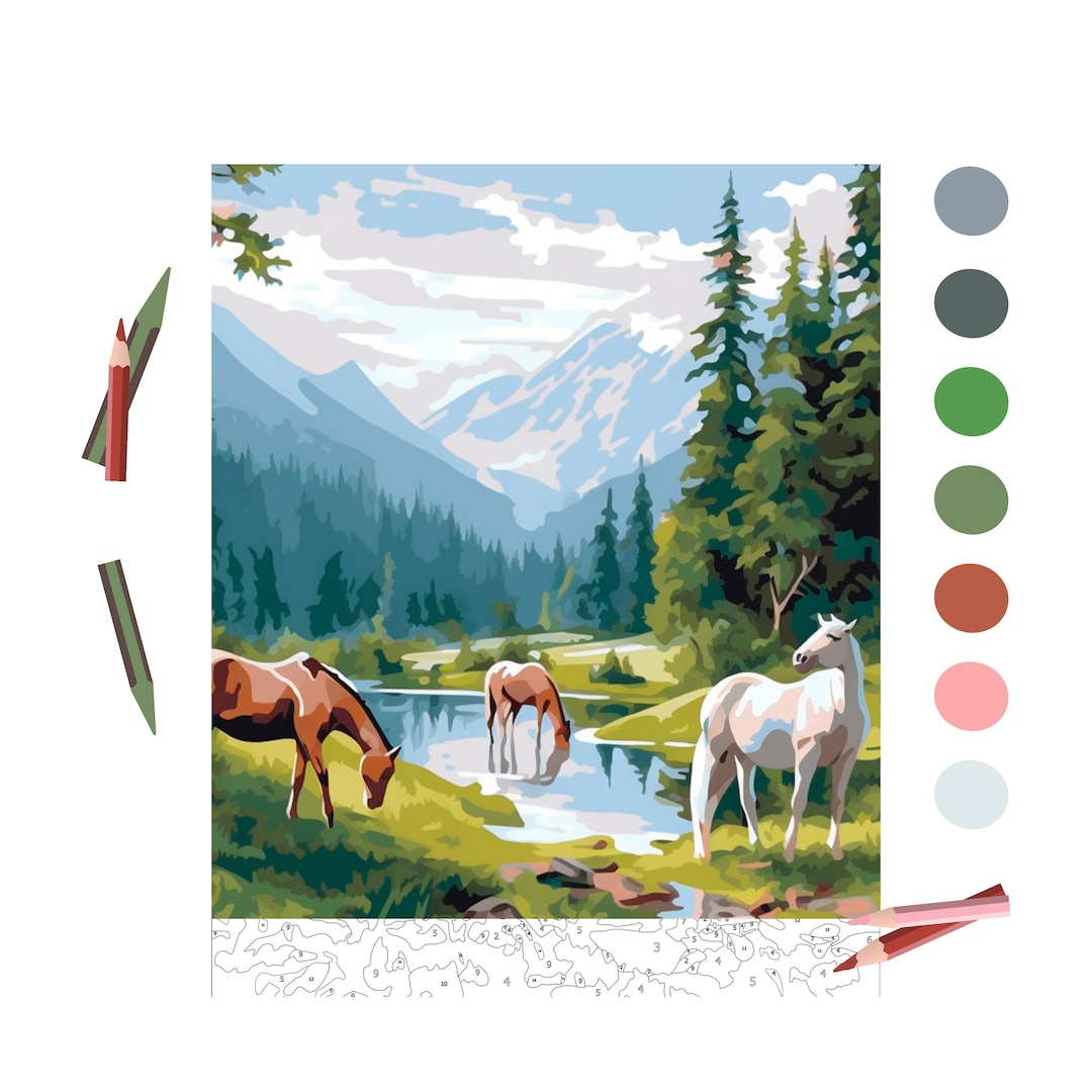Color by Number for Adult, Paint by Number Printable,beautiful ...
