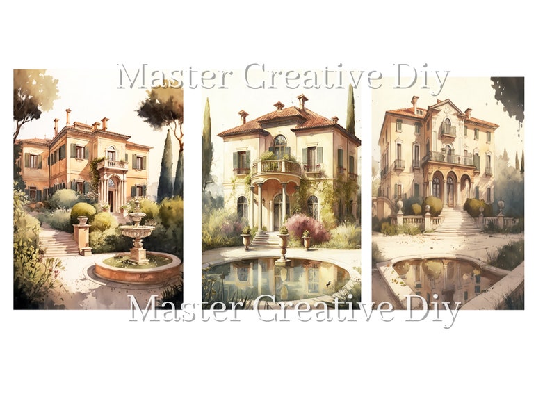 30 Beautiful Italian Villa Coloring Pages for Adults,grayscale Coloring ...