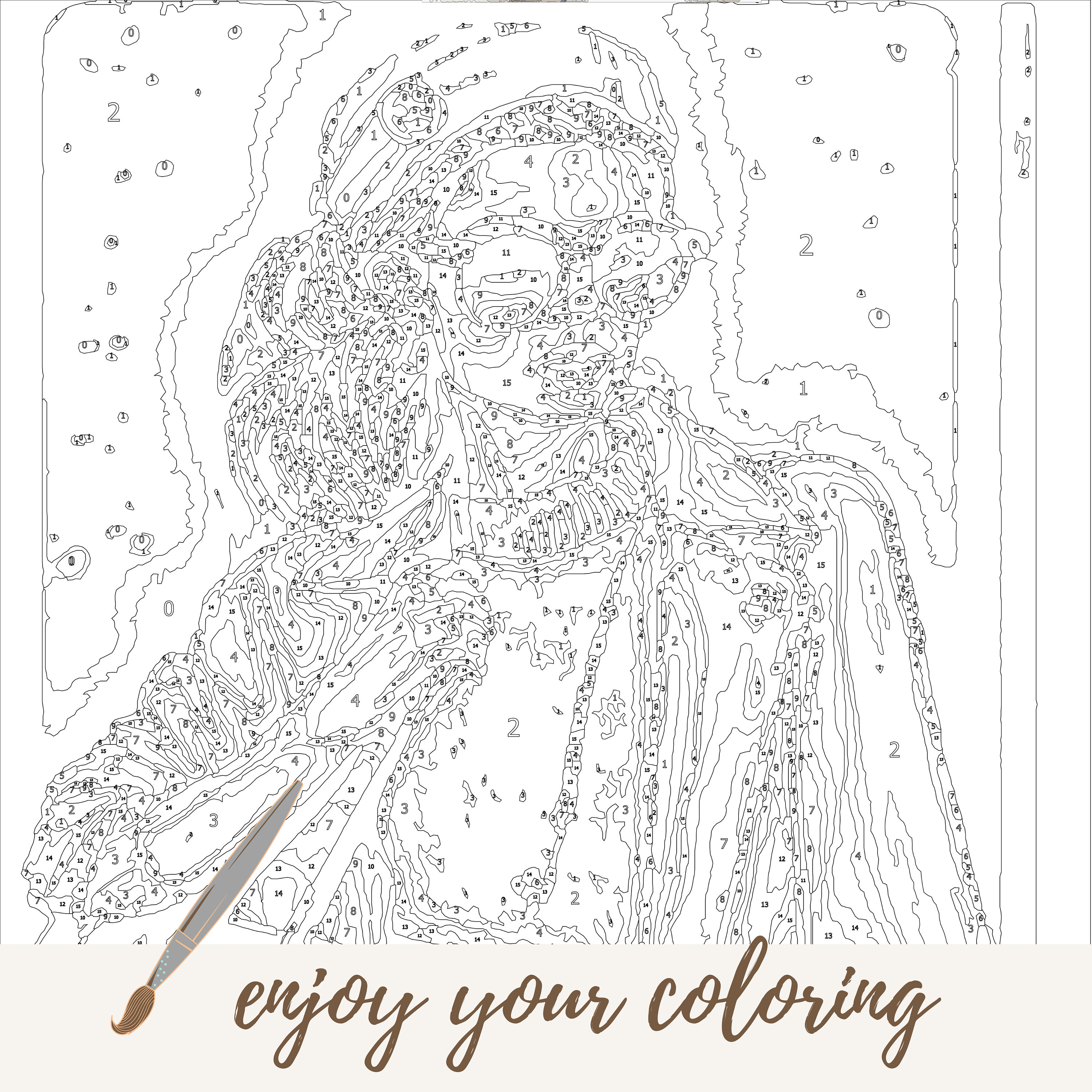 Color by Number Printable,paint by Number for Adult, Woman, by Jo ...