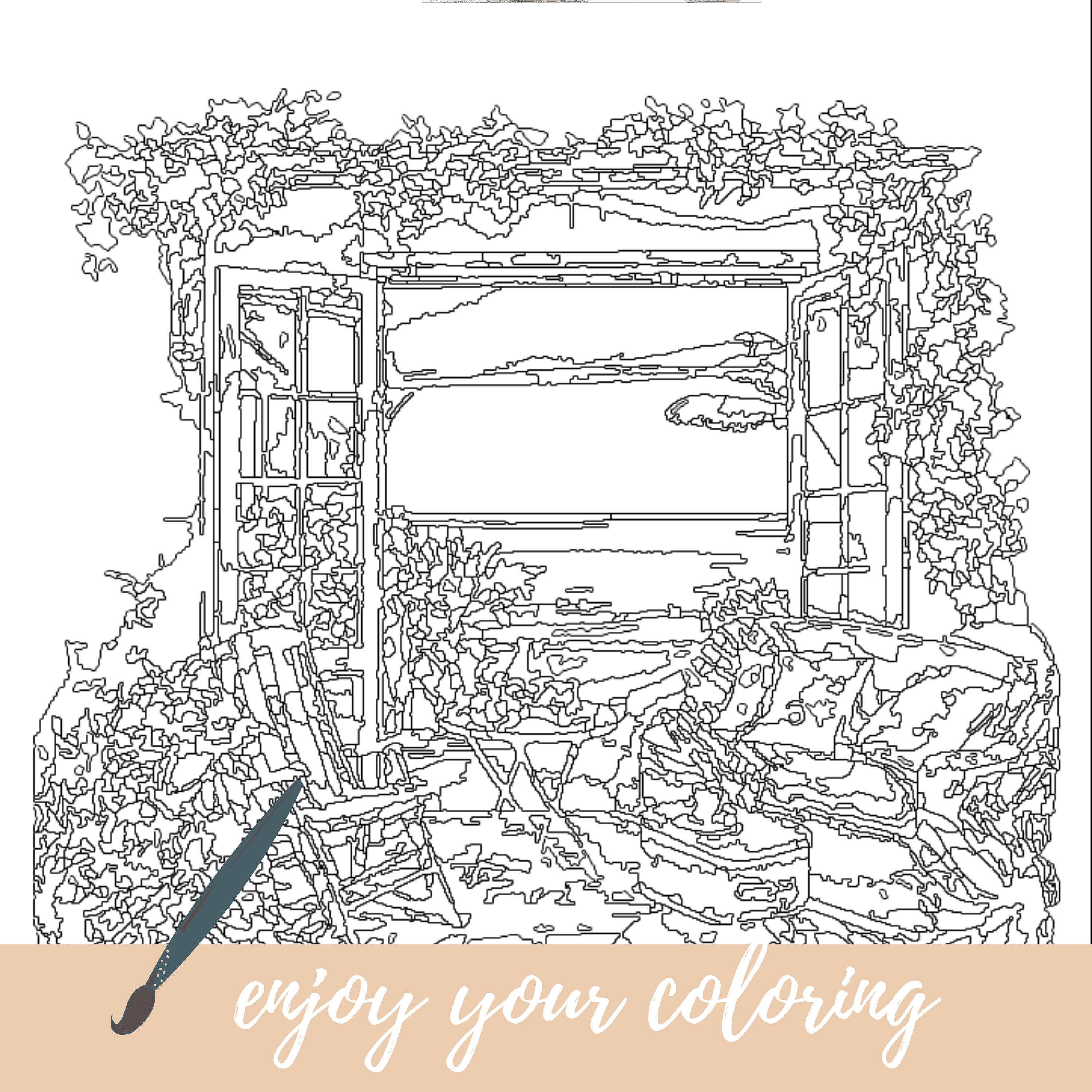 Color by Number for Adult Paint by Number Printable Paradise - Etsy