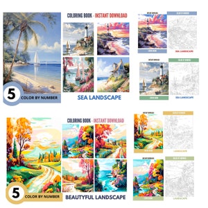 Bundle 80 Color by Number for Adult, Paint by Number Printable,woman ...