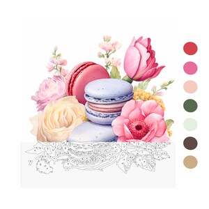 Color by Number for Adult,paint by Number Printable, Macarons, Coloring ...