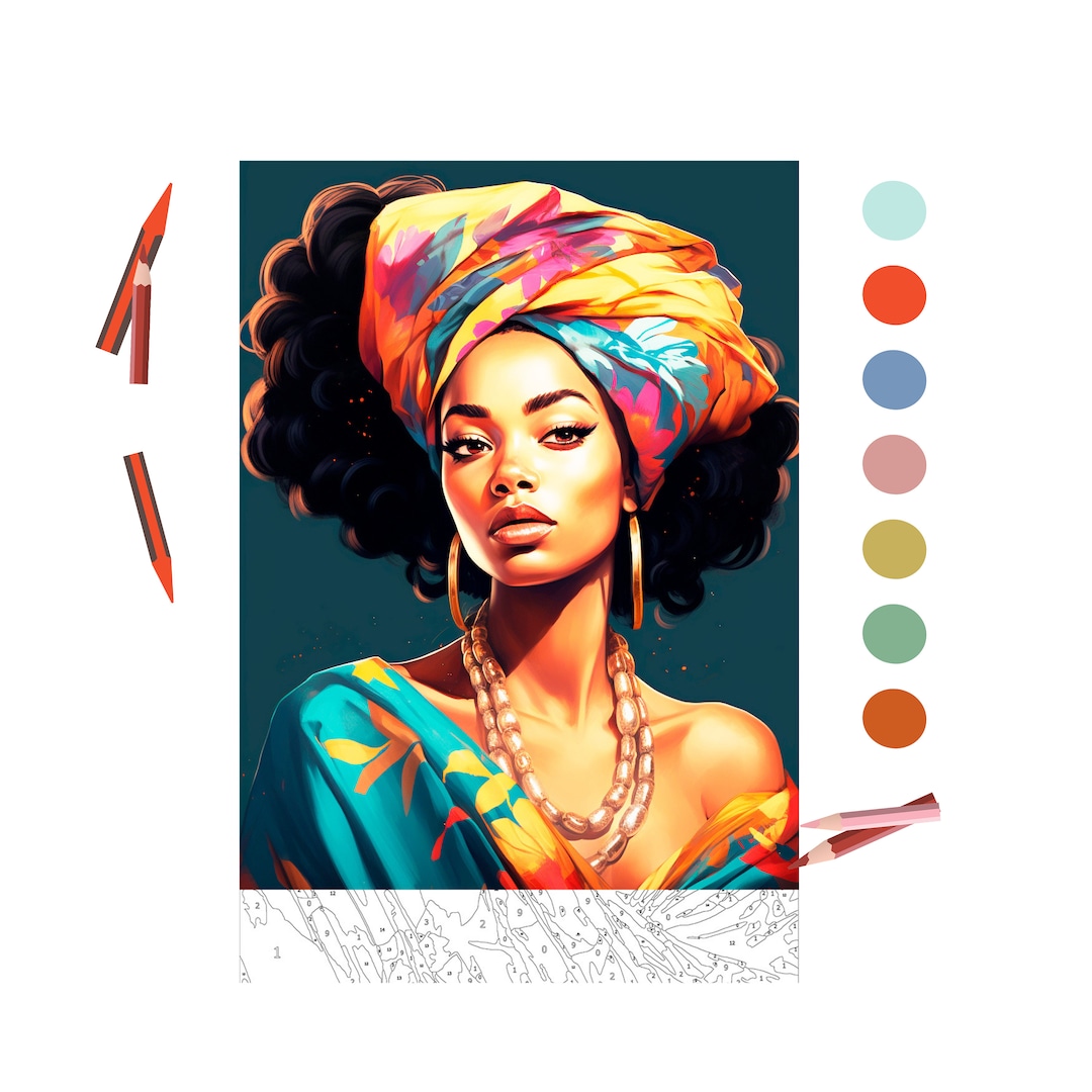 Color by Number for Adult,paint by Number Printable,beautiful Black ...