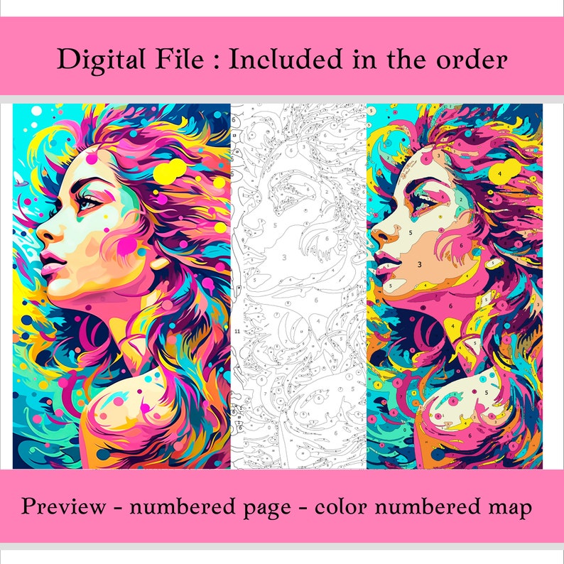 Color by Number for Adult, Paint by Number Printable,mandala Woman ...