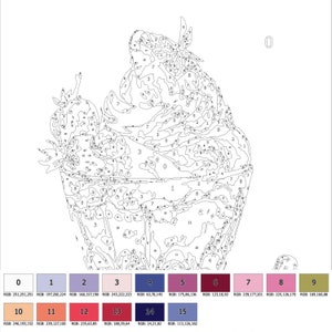 Color by Number for Adult,paint by Number Printable, Macarons, Coloring ...