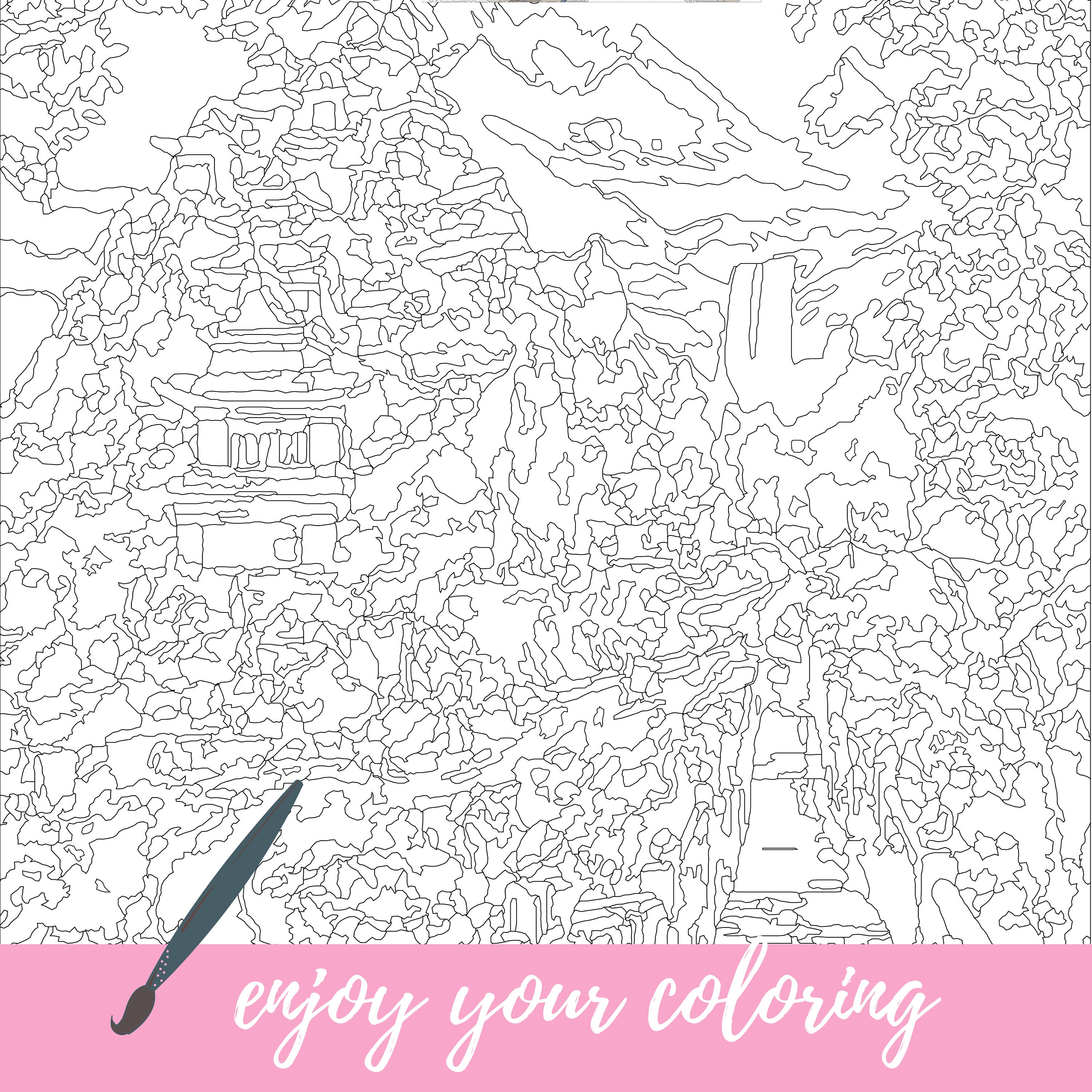 Color by Number for Adult, Paint by Number Printable, Japanese ...