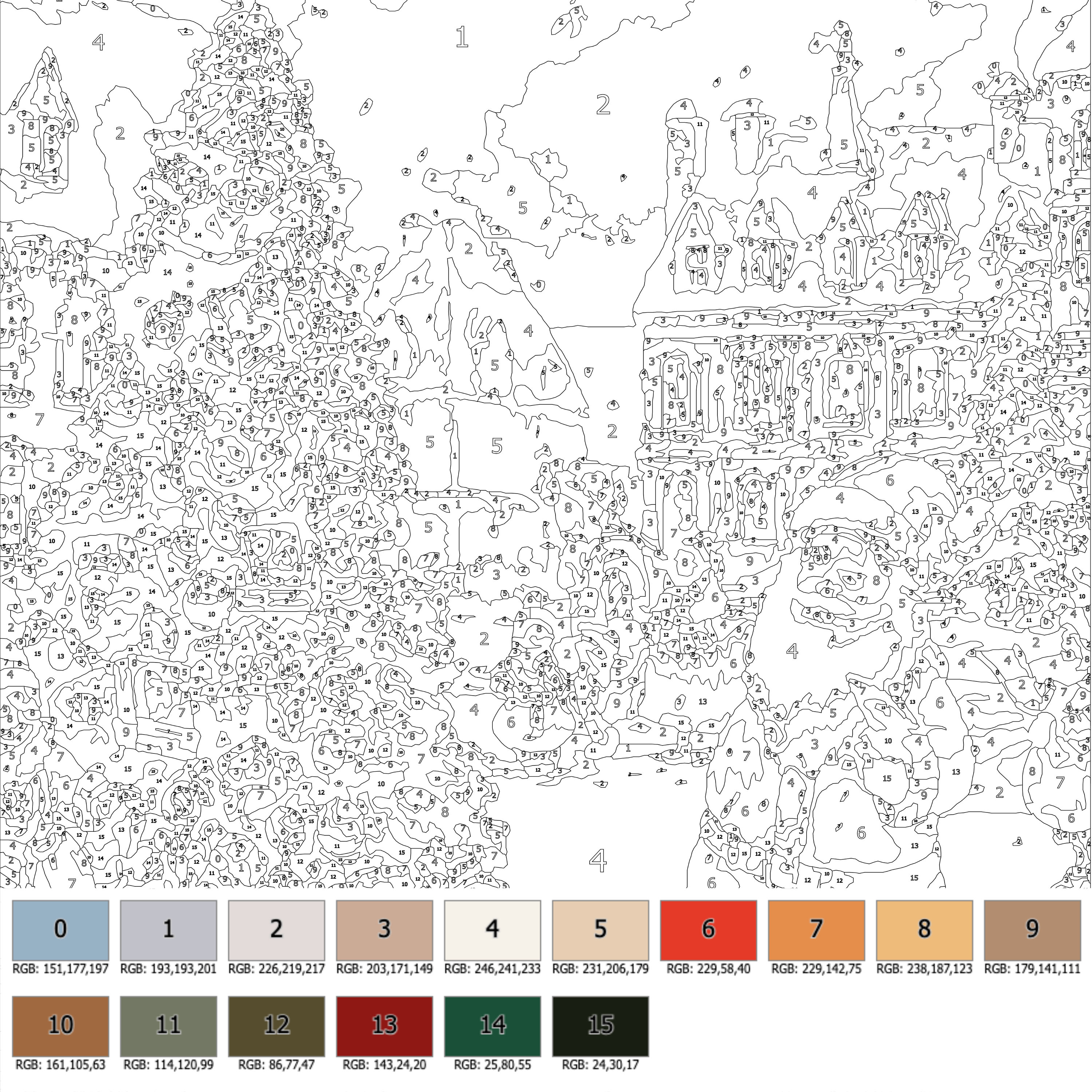 Color by Number for Adult,paint by Number Printable,christmas Santa ...