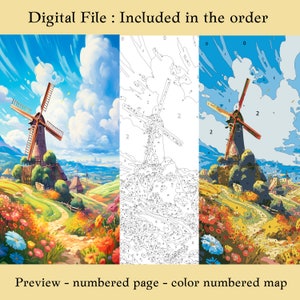 Color by Number for Adult,paint by Number Printable,5 Enchanting ...