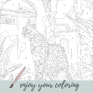 Color by Number for Adult, Paint by Number Printable, Cheetah in ...
