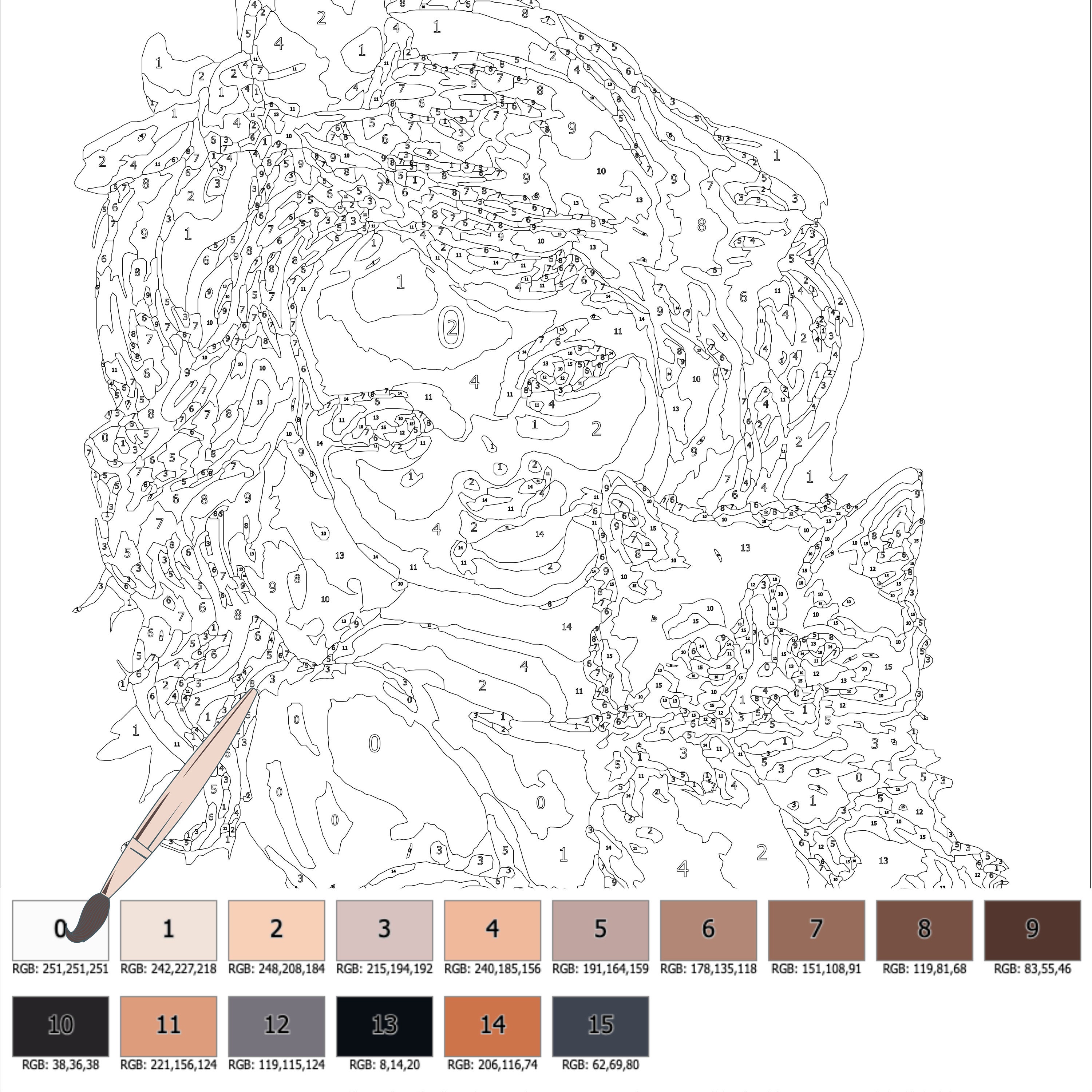 Color by Number for Adultcute Baby With Cat Paint by Number - Etsy
