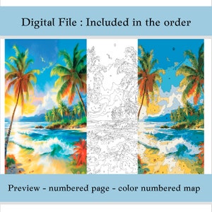 Color by Number for Adult, Paint by Number Printable, Sea Landscape ...