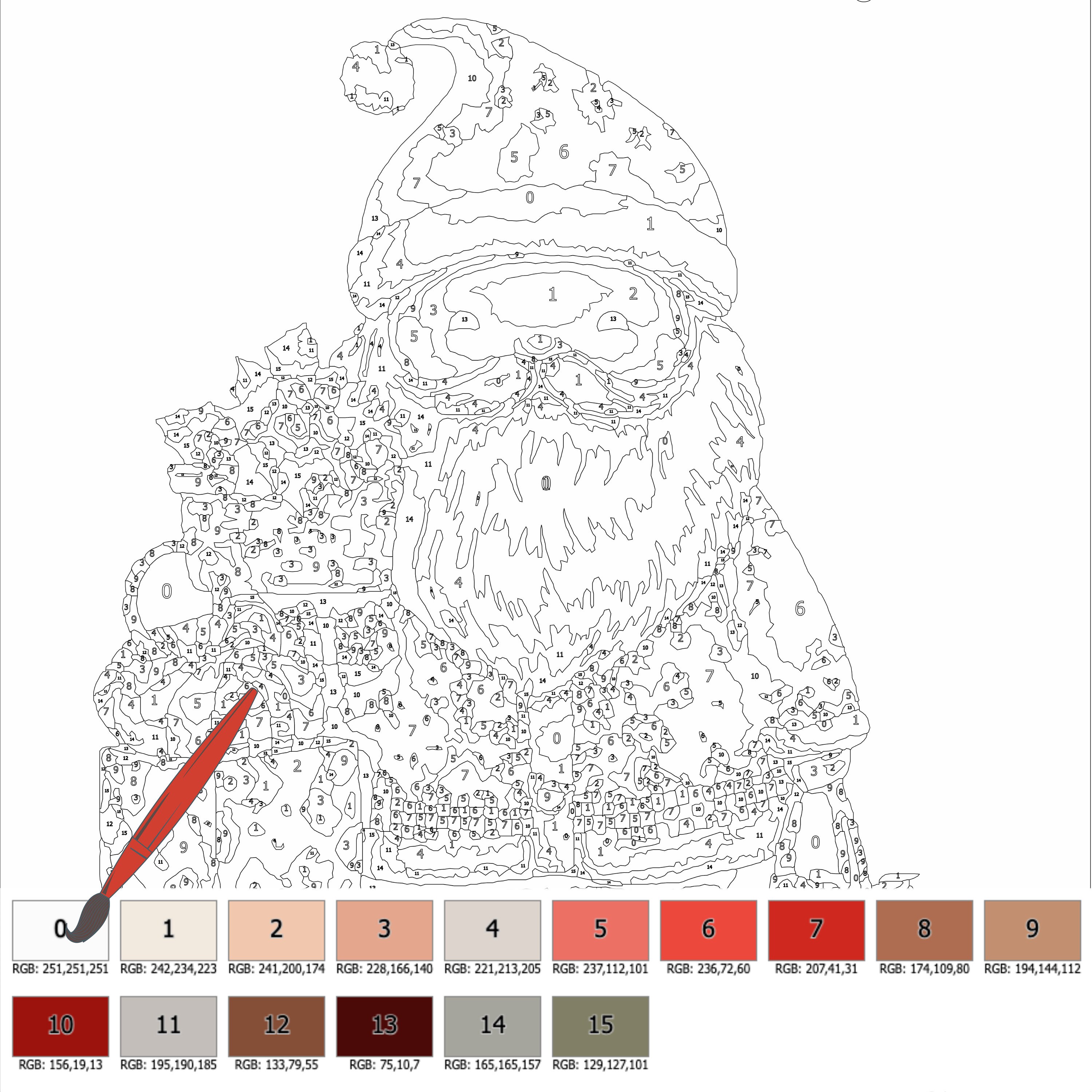 Color by Number for Adultpaint by Number Printablechristmas - Etsy