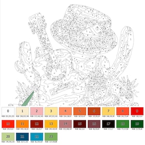 Color by Number for Adult, Paint by Number Printable,mexican Fiesta ...