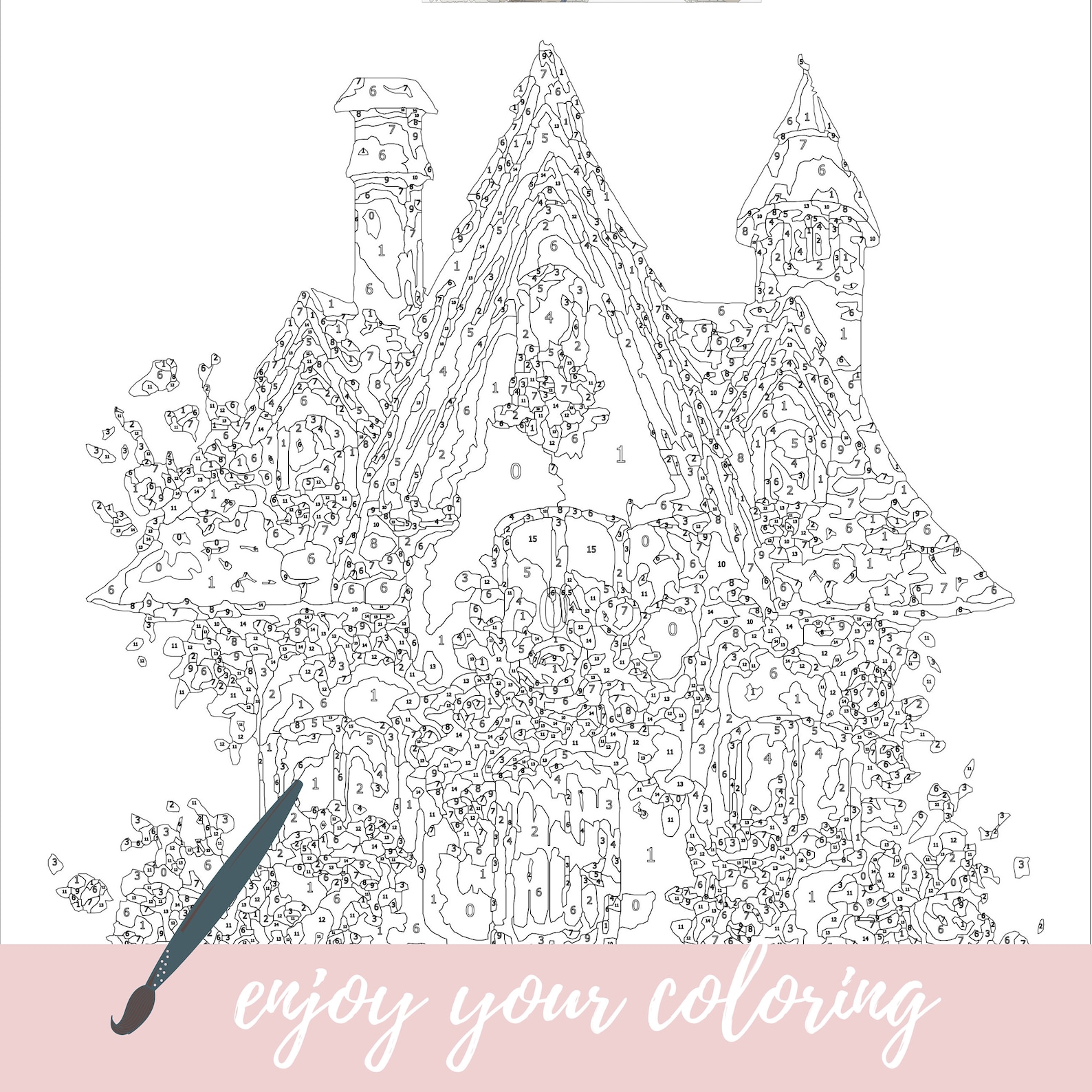 Dreamy Cottage Coloring Pages for Adults, Grayscale Coloring Book ...
