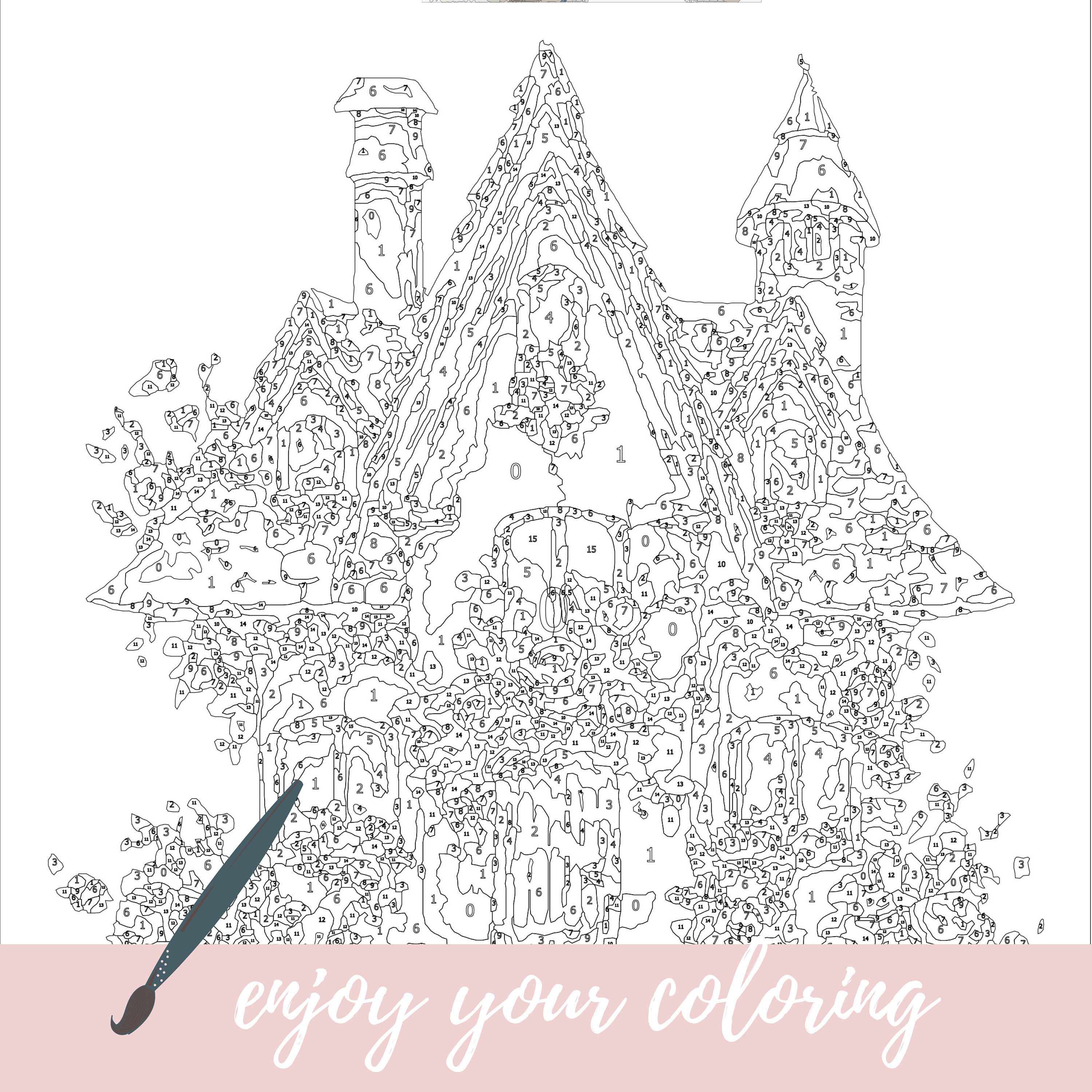 Dreamy Cottage Coloring Pages for Adults, Grayscale Coloring Book ...