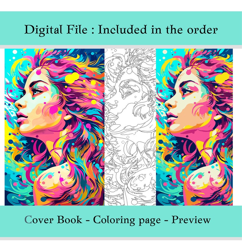 Mandala Woman Coloring Pages for Adult and Kids,printable Coloring Book ...