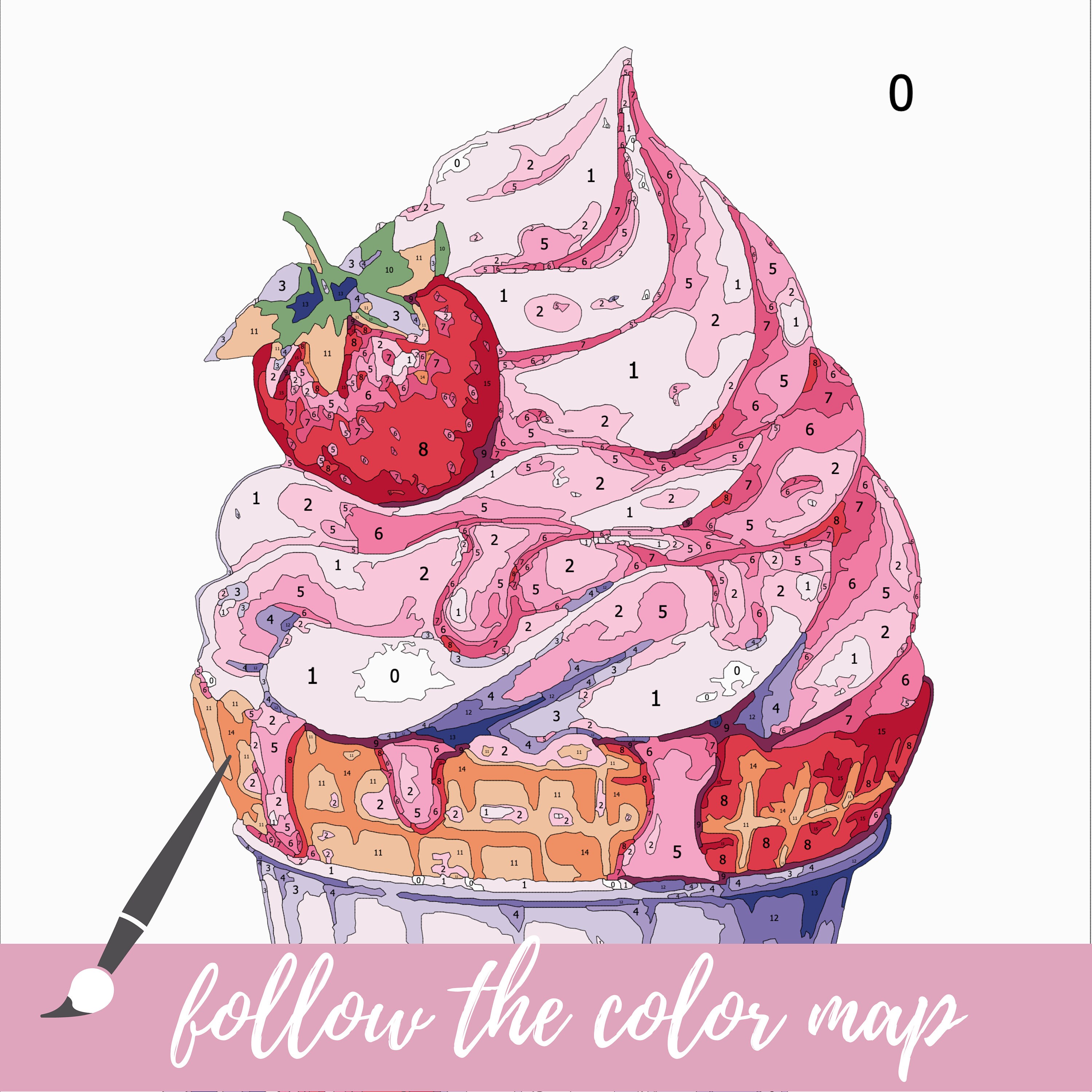 Color by Number for Adultpaint by Number Printable Cakes - Etsy