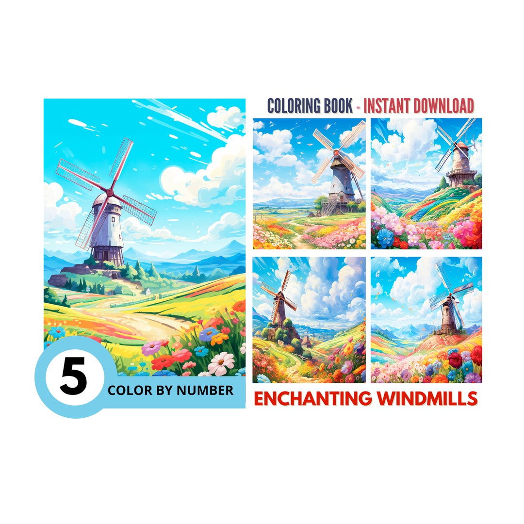 Color by Number for Adult,paint by Number Printable,5 Enchanting ...