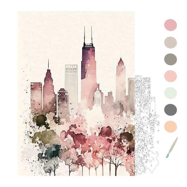 Chicago Paint by Number - Etsy