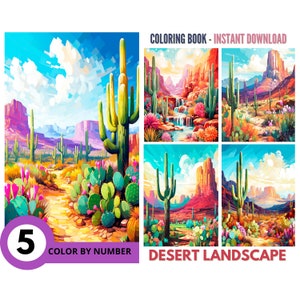 Bundle 30 Color by Number for Adult, Paint by Number Printable ...