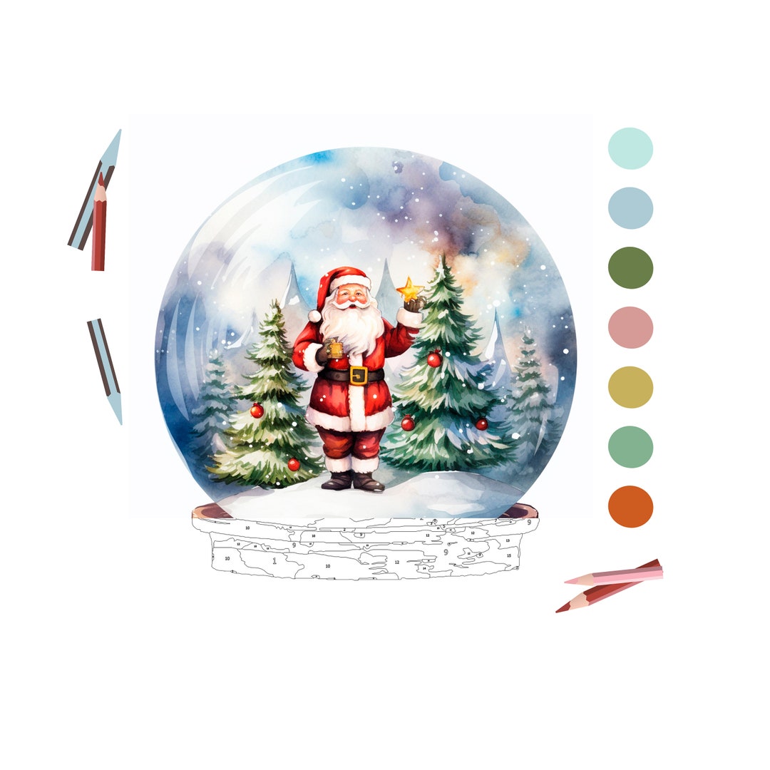Color by Number for Adult,paint by Number Printable,christmas Globe ...