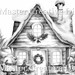 30 Christmas Cottage Coloring Book - Adults Coloring Pages, Grayscale ...