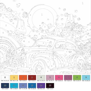 Color by Number for Adult, Paint by Number Printable,mandala Car ...