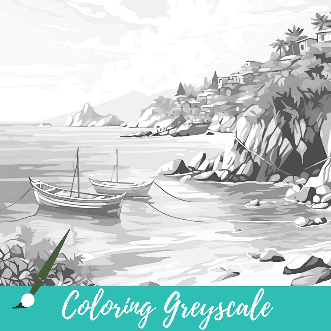 Color by Number for Adult, Paint by Number Printable, Sea Landscape ...
