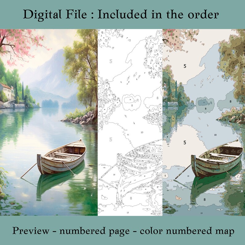 Color by Number for Adult,paint by Number Printable,10 Enchanted ...