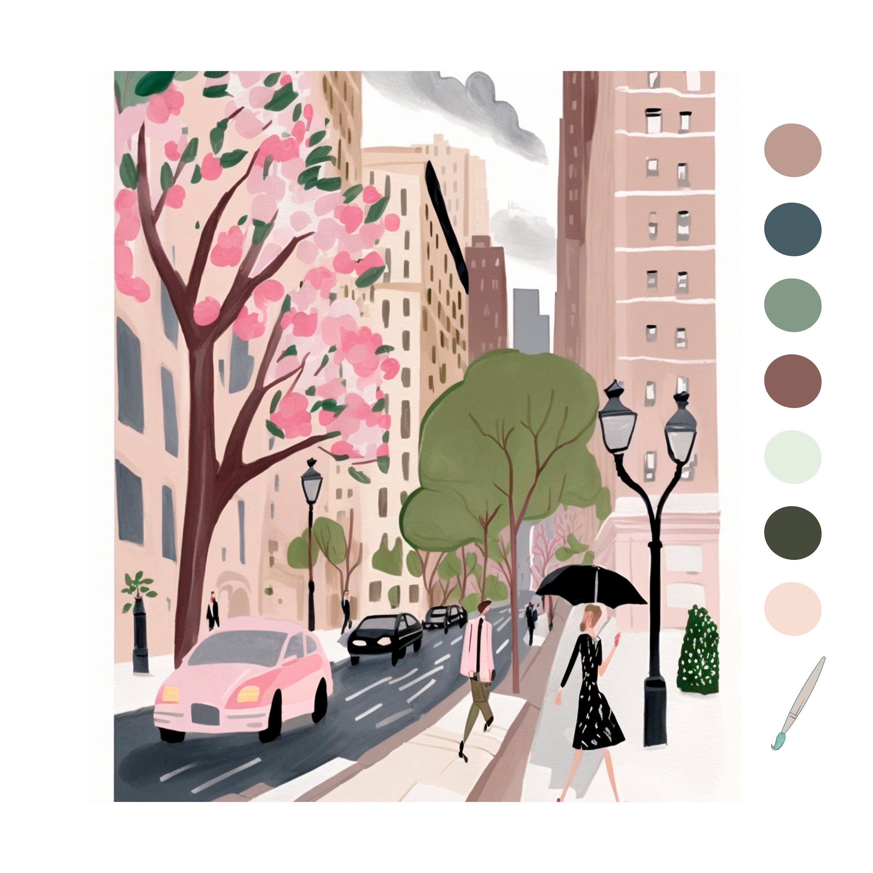 Color by Number Printable Paint by Number DIY Bohemia East - Etsy