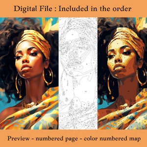 Color by Number for Adult,paint by Number Printable,beautiful Black ...