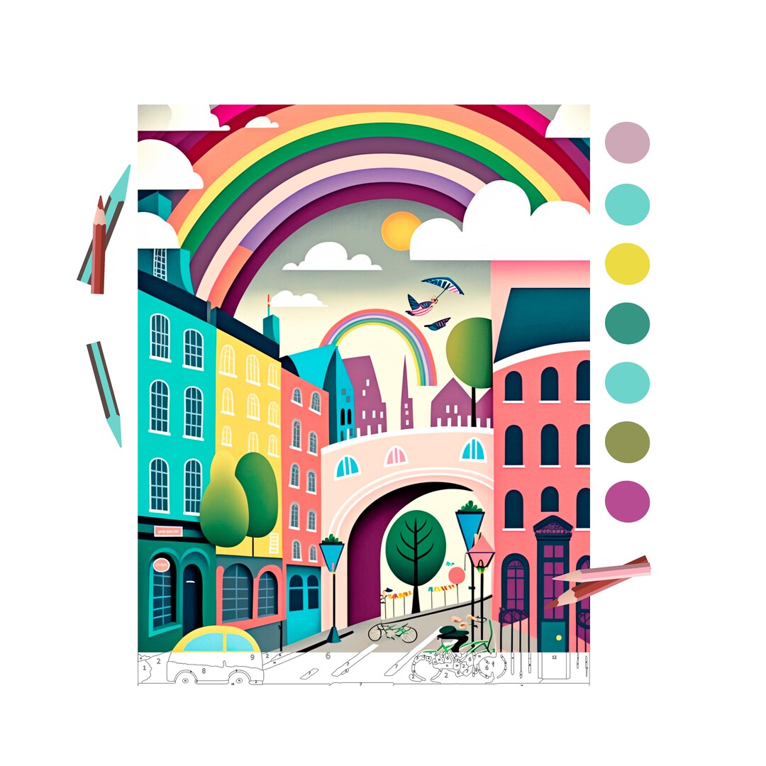 Color by Number for Adult, Paint by Number Printable,london Travel City ...