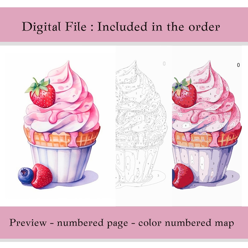 Color by Number for Adultpaint by Number Printable Cakes - Etsy