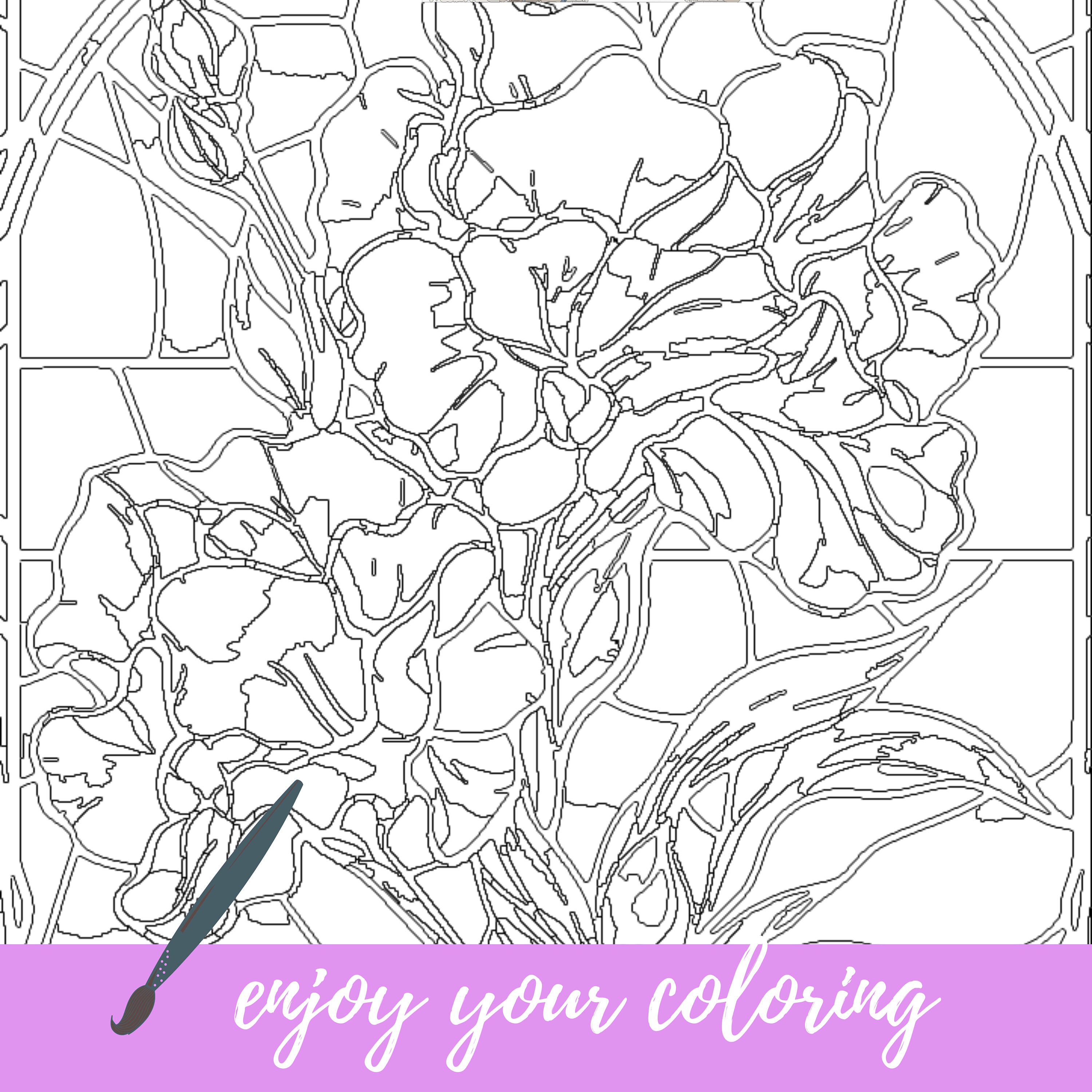 Color by Number for Adultpaint by Number Printable Stained - Etsy