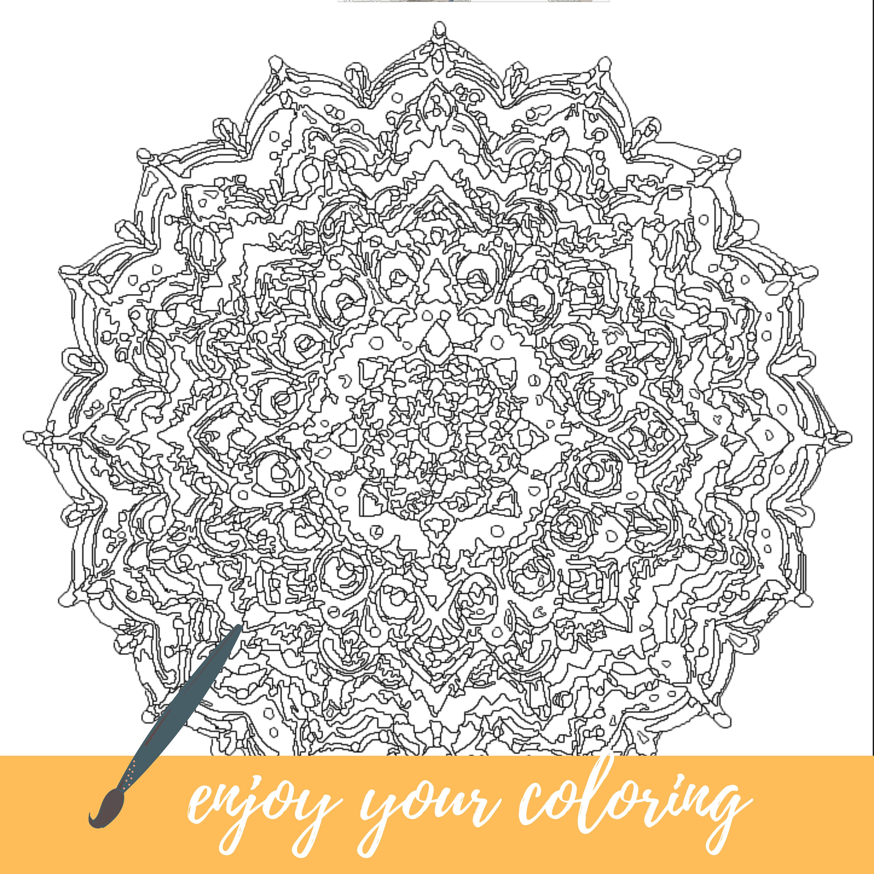 Color by Number for Adult Mandala Paint by Number - Etsy