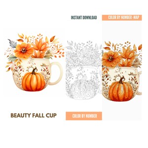 Color by Number for Adult,paint by Number Printable,20 Fall Season ...
