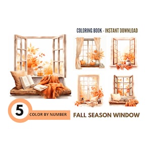 Color by Number for Adult,paint by Number Printable,20 Fall Season ...