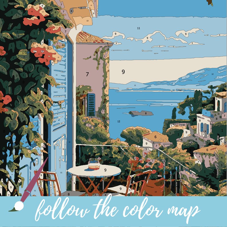 Color by Number for Adult Paint by Number Printable Dreamy - Etsy