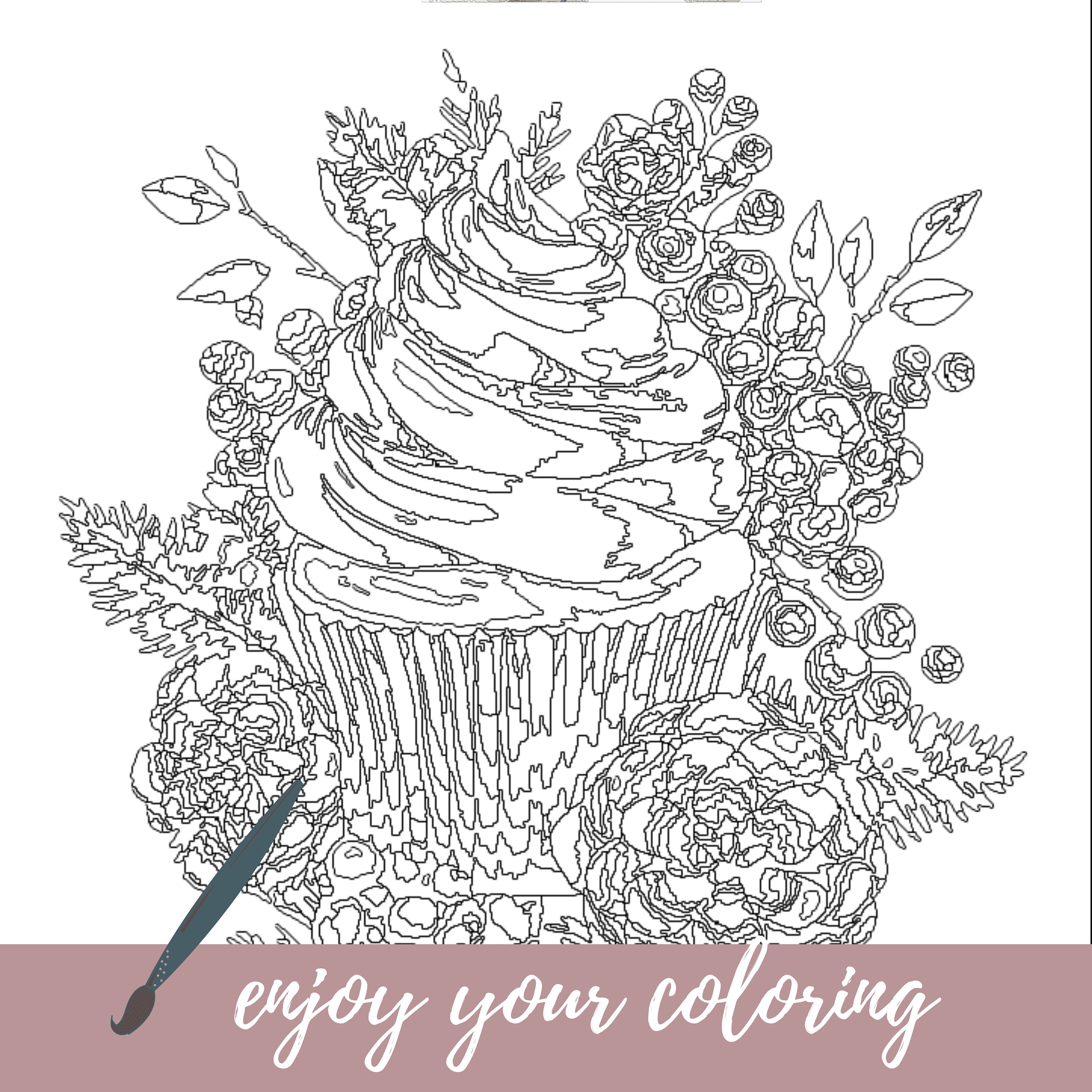 Color by Number for Adult,paint by Number Printable,christmas Cupcake ...