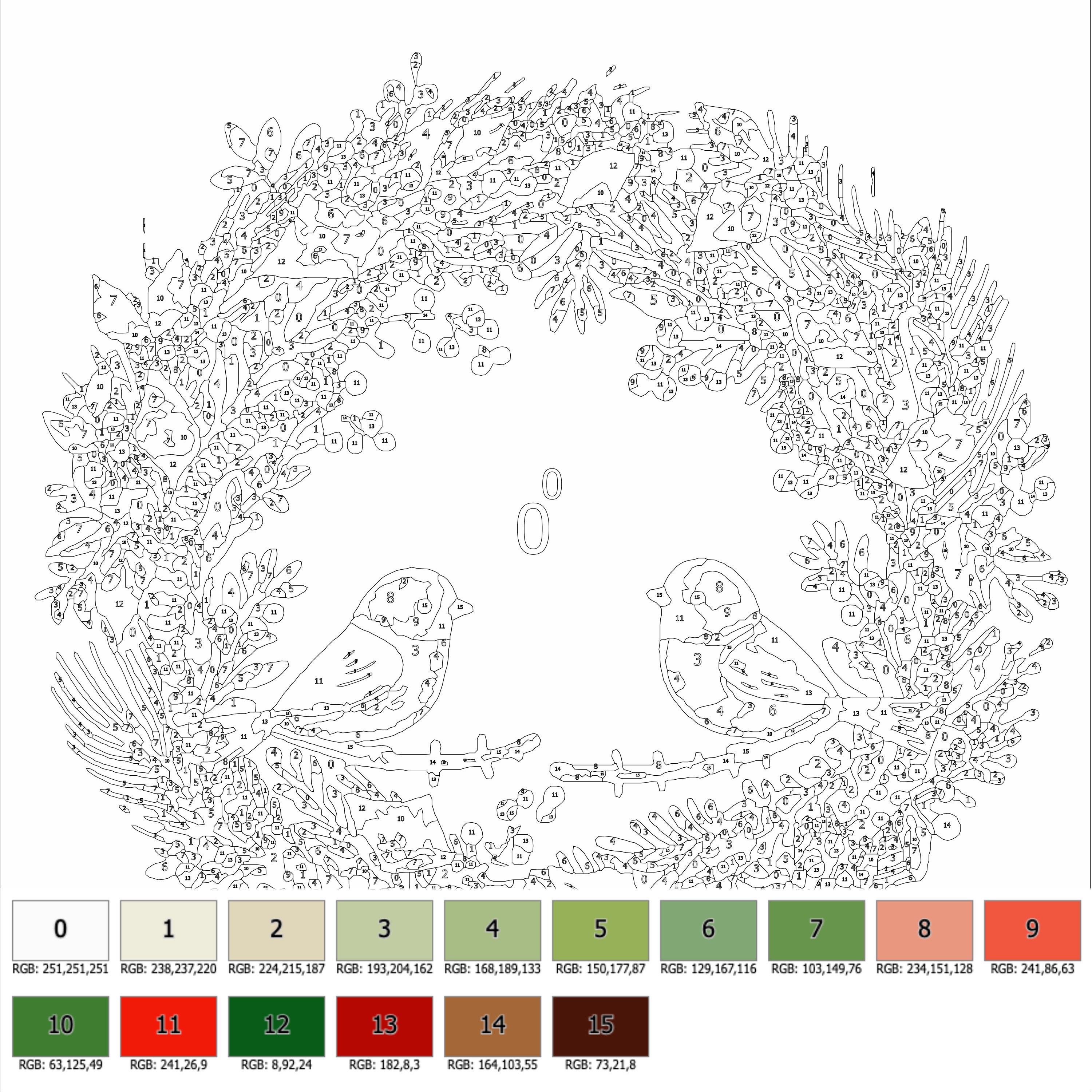 Color by Number for Adult Paint by Number Printable - Etsy