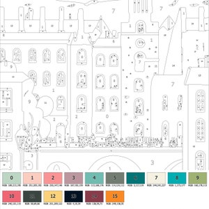Color by Number for Adult,paint by Number Printable, City Travel London ...