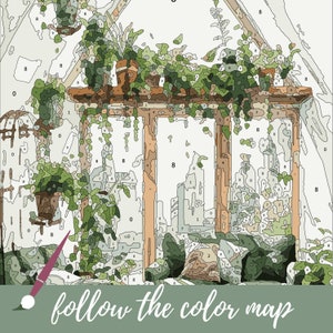 Color by Number for Adult, Paint by Number Printable,modern Living Room ...