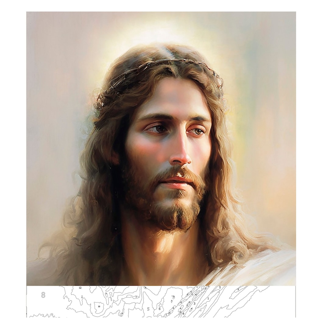 Paint by Number Printable,color by Number Adult, Jesus Christ for Pray ...