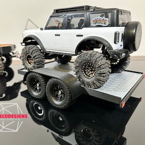 Flatbed Trailer Kit for Traxxas TRX4M 1:18 Scale Model RC Car Towing ...