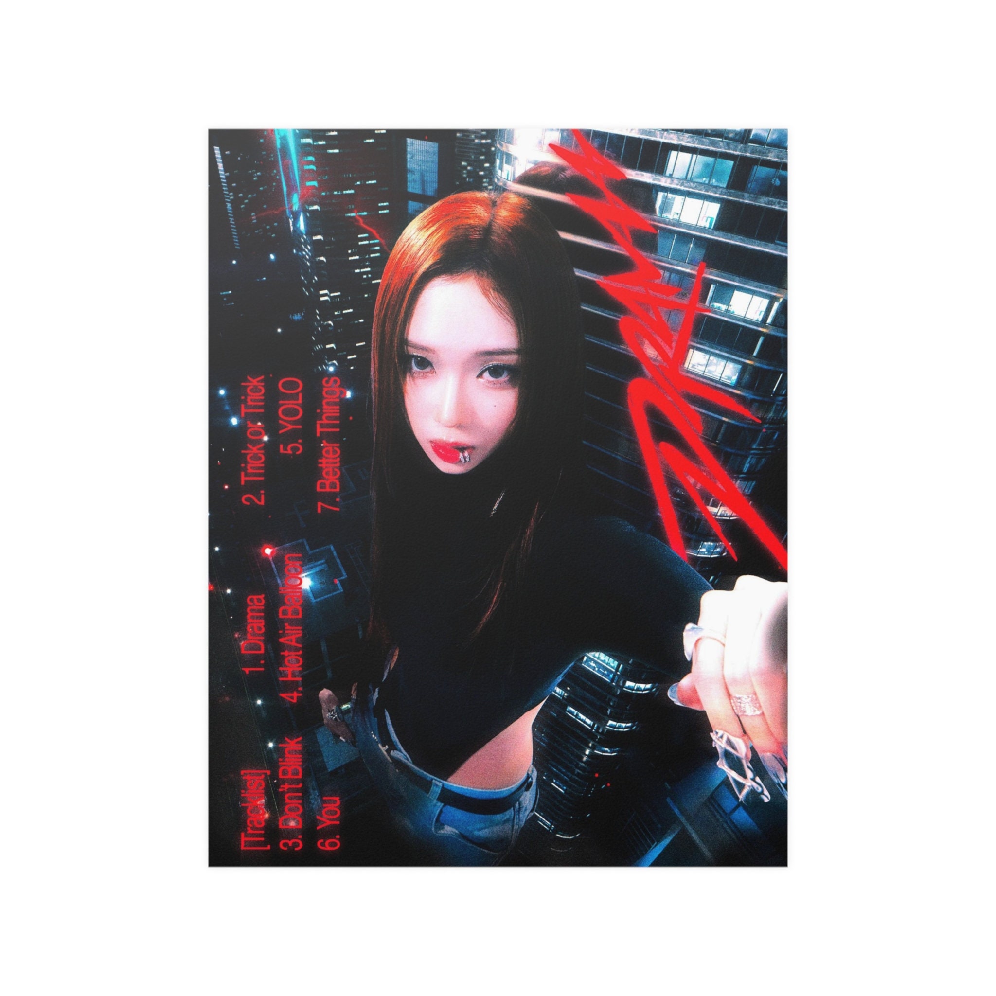Winter Aespa Drama Tracklist Aesthetic Kpop Idol Satin Poster Digital ...