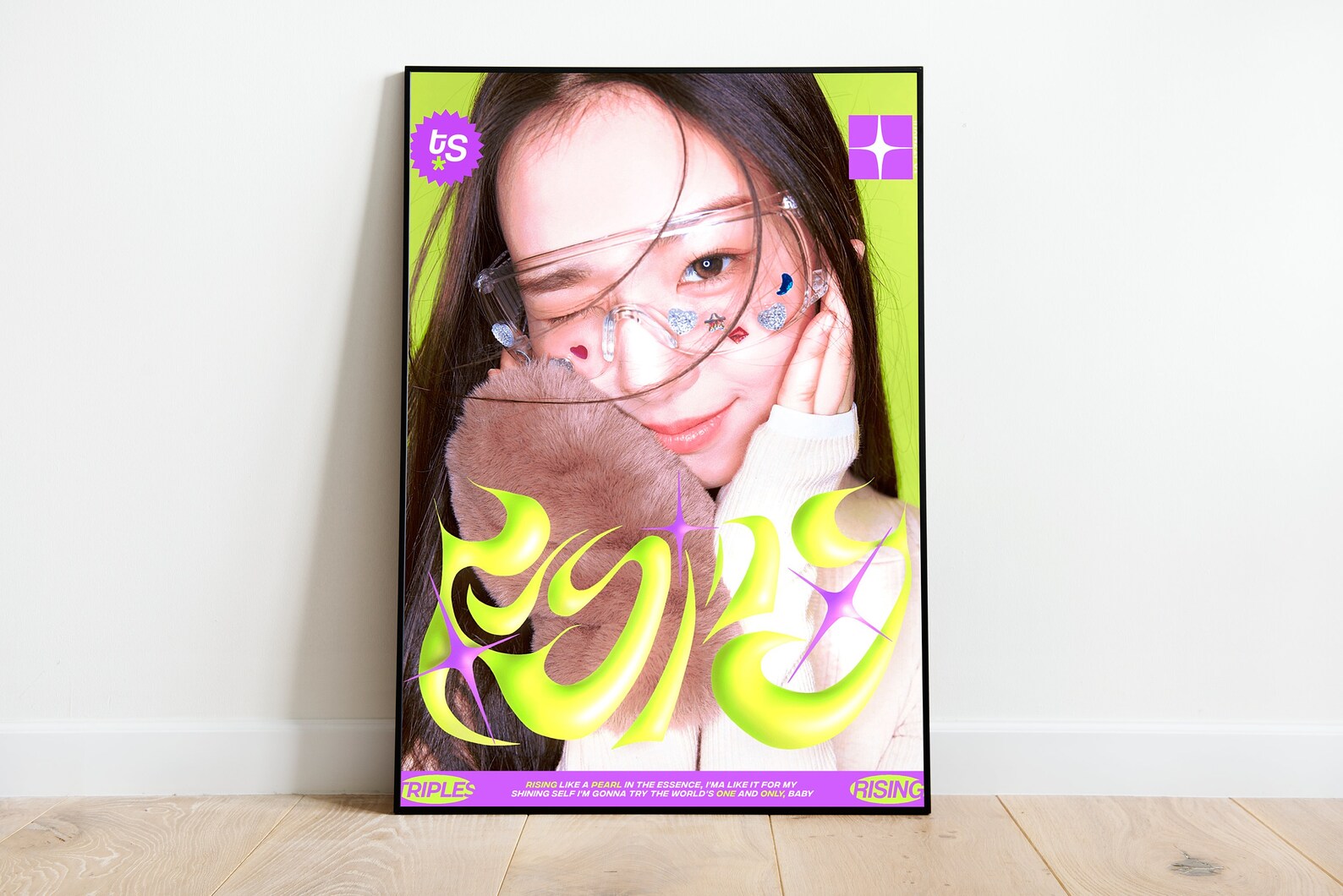 Triples Rising Aesthetic Typeface Satin Poster - Etsy